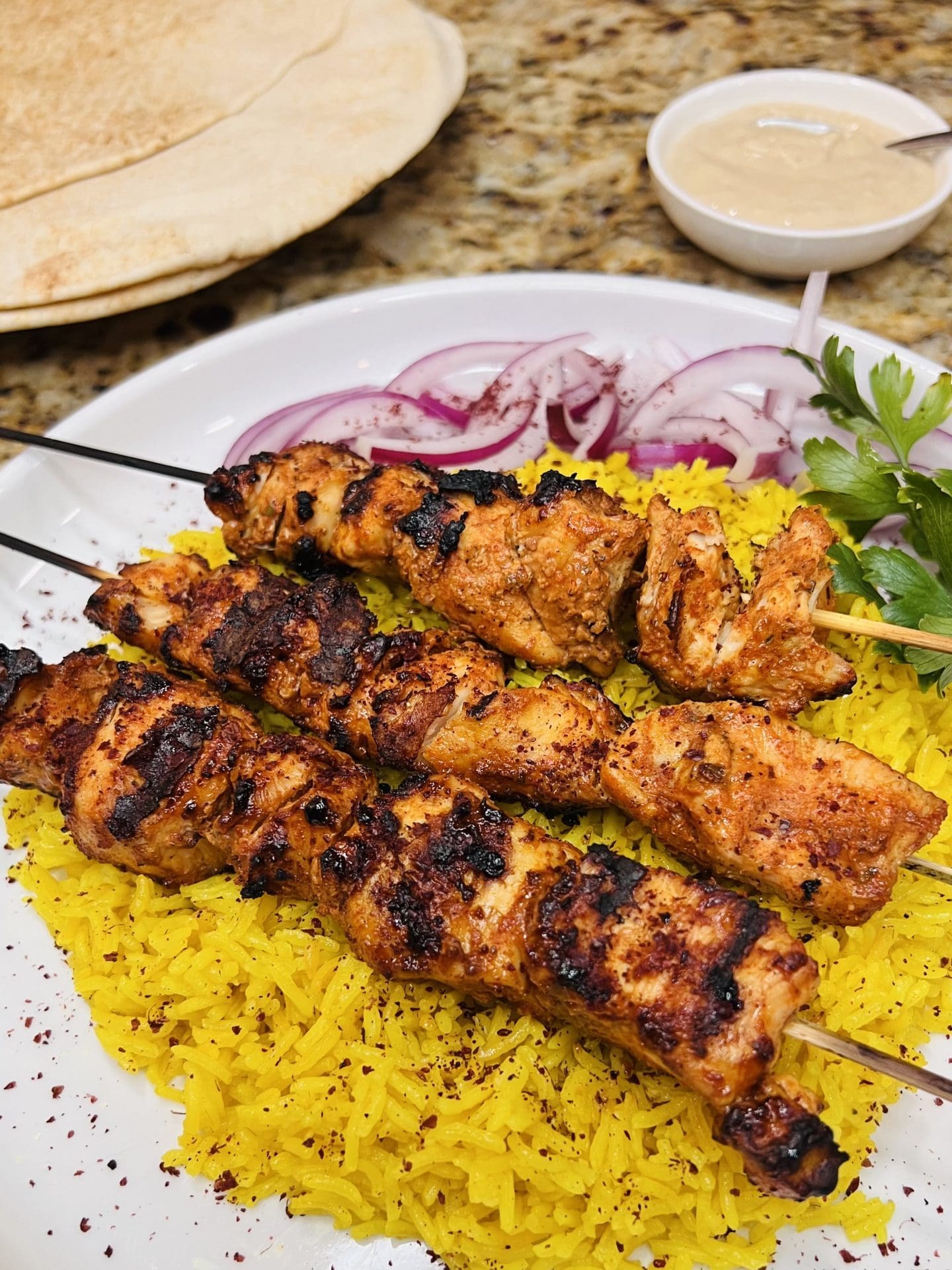 Quick & Easy Palestinian Chicken Kebabs With Annatto Oil